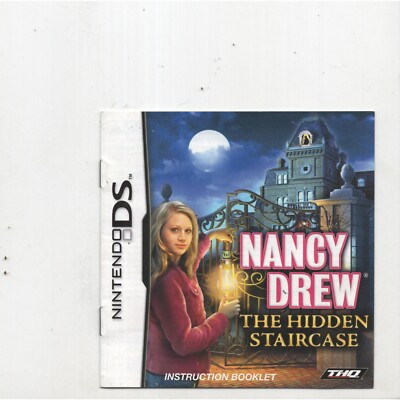 Nancy Drew The Hidden Staircase Nintendo DS MANUAL ONLY Authentic | eBay