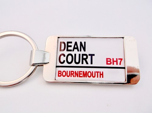 BOURNEMOUTH STADIUM ROAD BADGE STREET SIGN KEYRING KEY FOB CHAIN GIFT ...