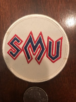SMU Southern Methodist University vintage embroided patch old stock 2.5 ...