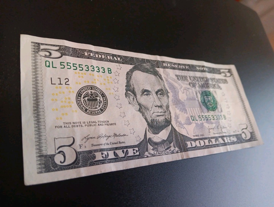 Very RARE Serial Number Note-$5 | eBay