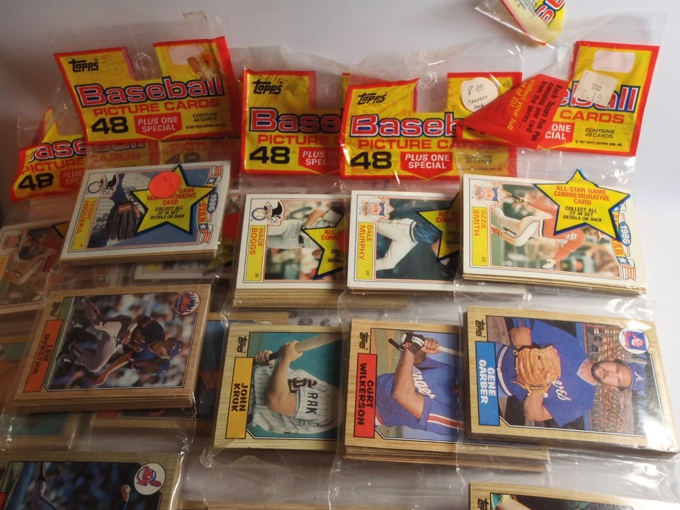 LOT OF 6 1986 TOPPS RACK PACKS FACTORY SEALED BASEBALL CARDS UNSEARCHED ...