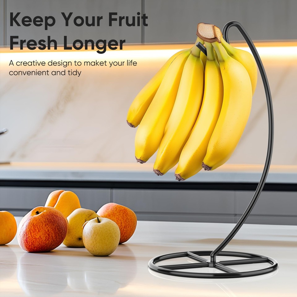 Banana Holder, 2 Pack Banana Hanger, Banana Tree Holder Metal, Banana ...