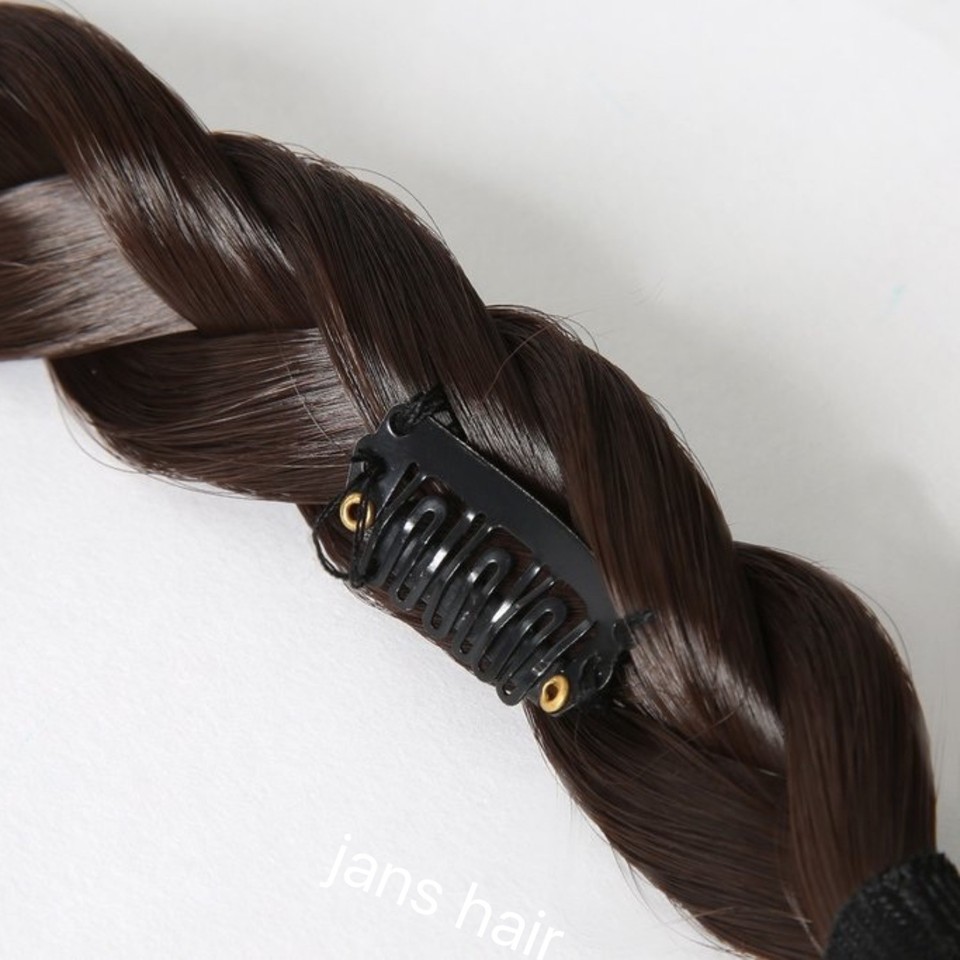 Stranded Hair Plait Chunky Clipped Braid Hairband Braided Headband ...