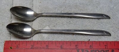 * ONEIDA Community Stainless - TWO (2) ICED TEA SPOONS - Atomic TWIN ...