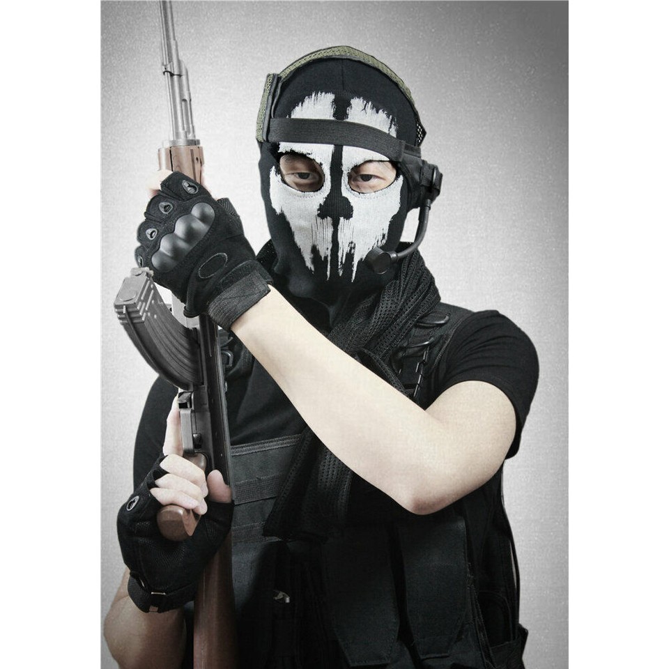 Tactical Ghost Mask Horror Skull Full Face Mask Ski Bike Hood Baclava ...