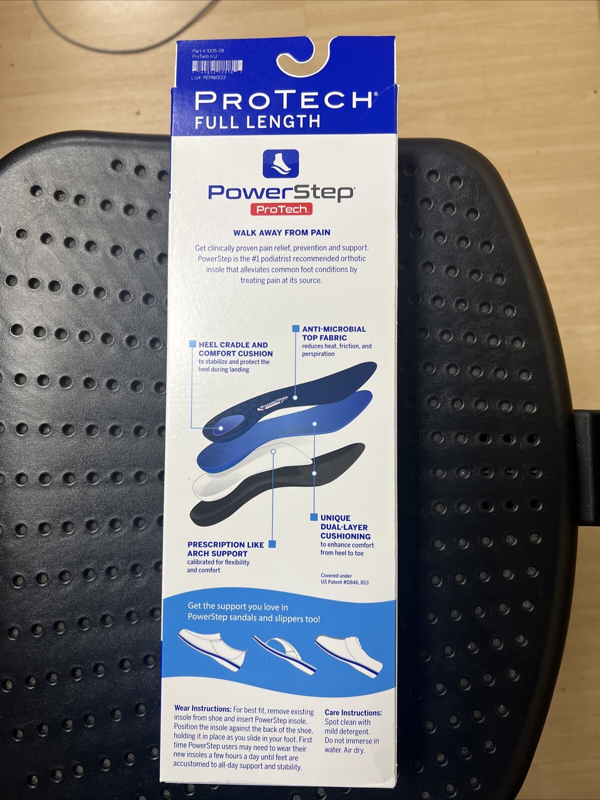 Powerstep ProTech Full Length Orthotic Insole - Blue for sale online | eBay
