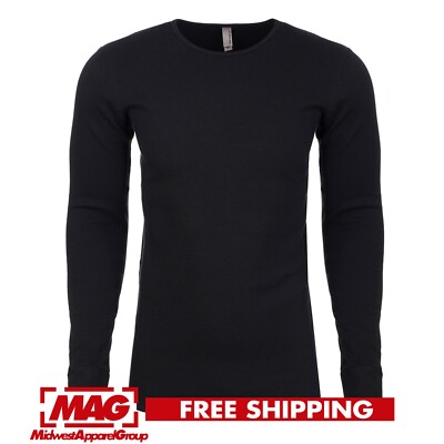 NEXT LEVEL BLACK THERMAL LONG SLEEVE T-SHIRT CLOSE OUT LIMITED ...
