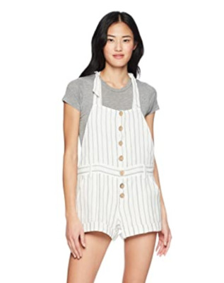 Jen's Pirate Booty White Pinstripe Overalls L58325 Women's Size P/S | eBay