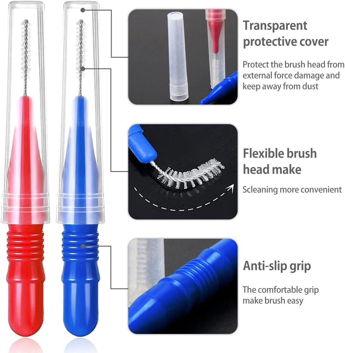 50X Dental Floss Brushes Interdental Clean Teeth Sticks Tooth Toothpick ...