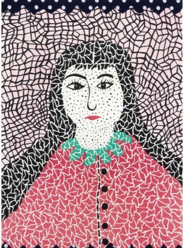 Yayoi Kusama Lithograph Collage "Self-Portrait" Limited Edition Signed ...