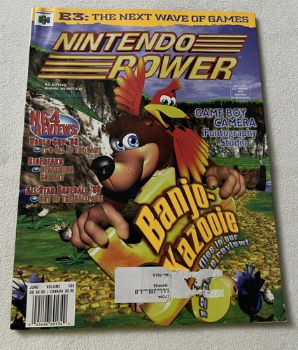 1998 Nintendo Power Magazine June Volume #109 Featuring N64 Banjo ...