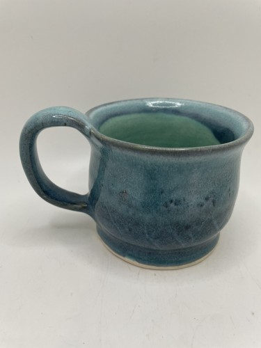 Pottery mug signed by artist CW an outline of a fish | eBay