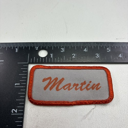 USED Red Letter MARTIN Name Patch (For Uniform Work Shirt Workwear ...