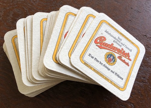 20 BUDWEISER German Coasters 2-Sided Unique Vintage Advertising ...
