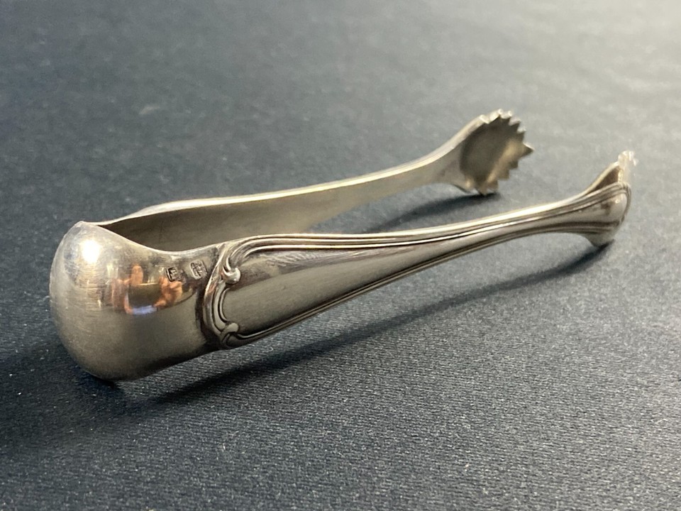 Sugar tongs in silver-plated metal or solid silver net model Louis XV ...