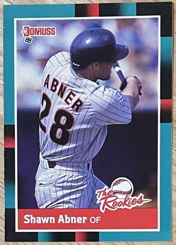 SHAWN ABNER, '88 DONRUSS "THE ROOKIES" ROOKIE CARD, BASEBALL SUPERSTAR ...