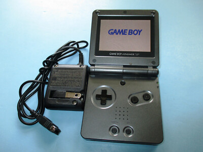 Nintendo Game Boy Advance SP Graphite Black System AGS-101 Brighter ...