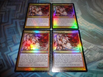 MTG Magic 4X Foil Demonic Dread EX/LP Alara Reborn | eBay