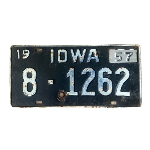1956 IOWA LICENSE PLATE 1957 TAB See My Other Plates | eBay
