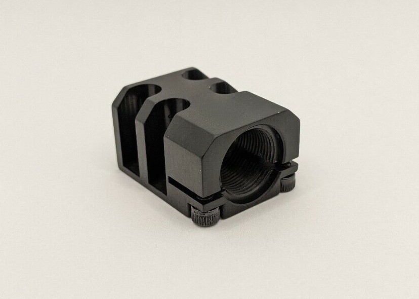 .45 37/64"-28 (0.578-28) Muzzle Brake, Black Anodized, 10-degree | eBay