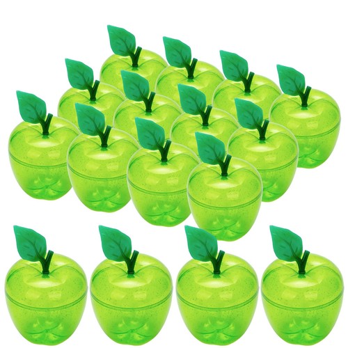 Large Plastic Apple Shaped Containers (Pack of 16)- Candy Chocolate Toy ...