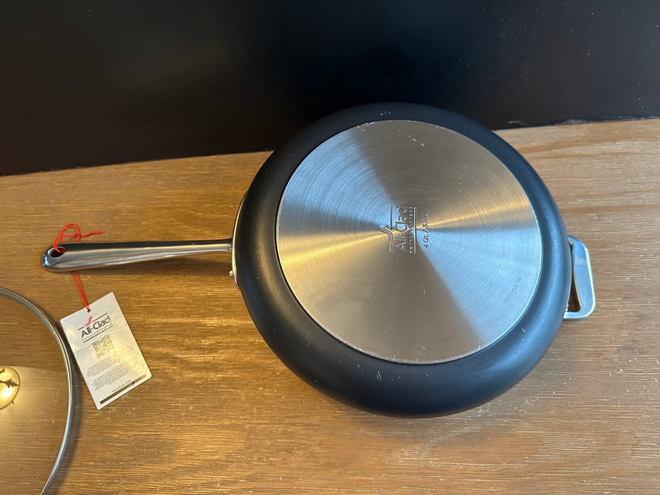 All-Clad HA1 Hard Anodized Nonstick PFOA Free 4 Qt.Saute Pan W/lid new ...