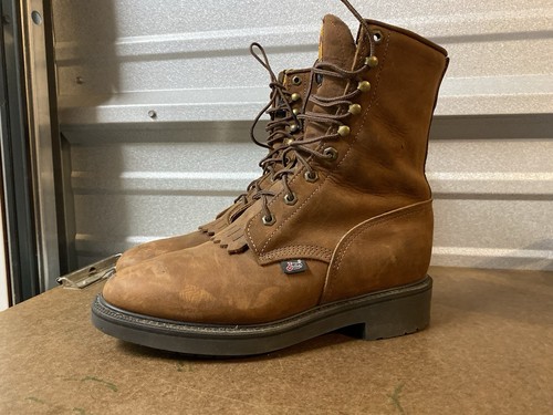 Great Justin Conductor Work Boots Electrical Soft Toe Work 760 USA Mens ...