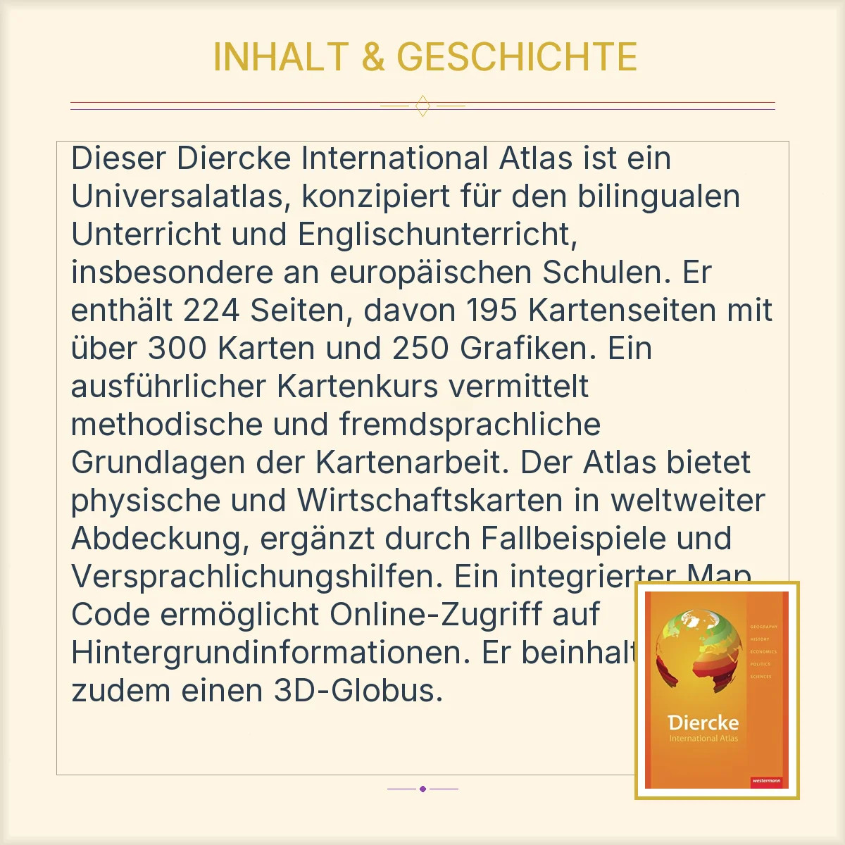 Westermann Diercke Atlas International Anglais Manuel Scolaire | eBay