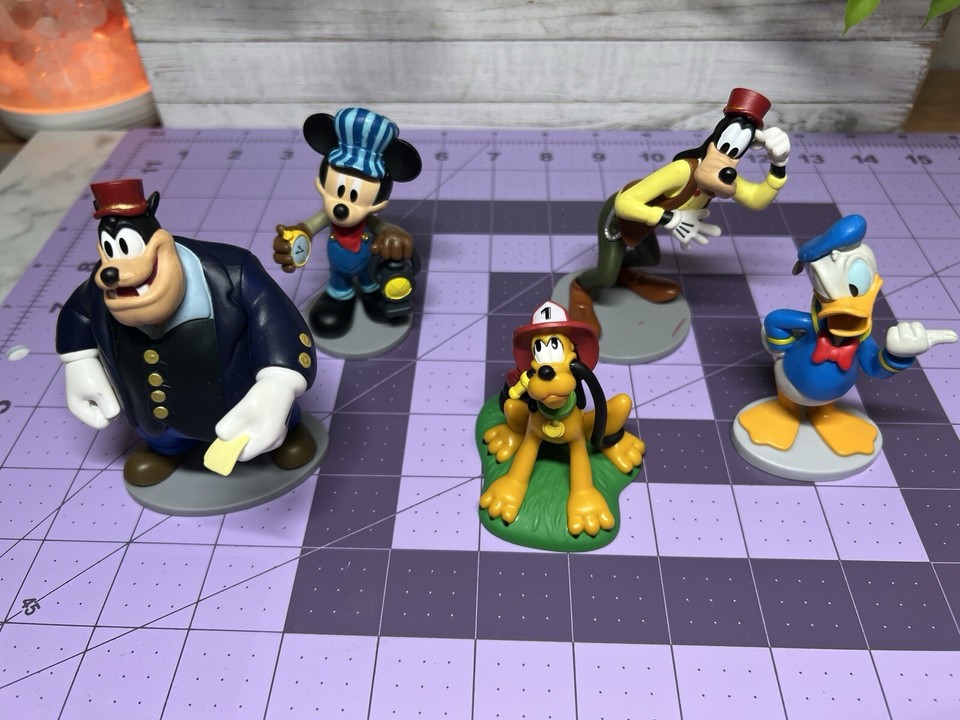 Disney Store Mickey Mouse Train Conductor Playset Figure Cake Topper ...