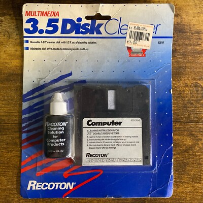 Vintage Disc Head Cleaner 3.5 3 1/2 “ Micro Floppy NIB! | eBay