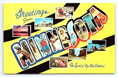 Postcard Greetings from Minnesota Large Letter Greetings MN MultiView ...