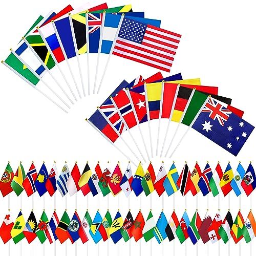 226 Countries International Flags of the World on Stick Small Mini ...