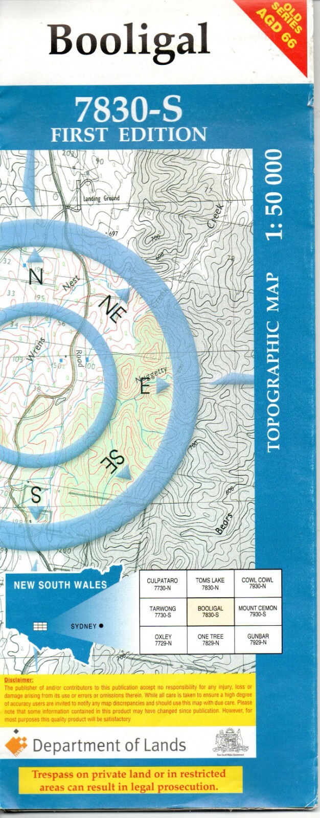 Booligal NSW 1:50,000 Scale Topographic Map (Old Series) | eBay Australia