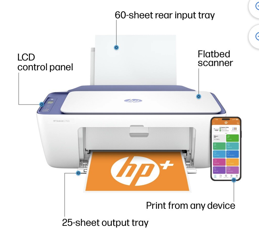 HP+DeskJet+2742e+All-in-One+Printer+-+White+%2826K70A%29 for sale ...