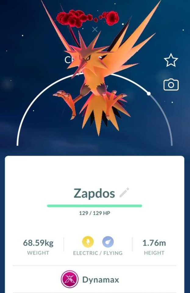 Pokémon Go Dynamax Articuno/Zapdos/Moltres Non-Shiny Pokemon Trade Go ...