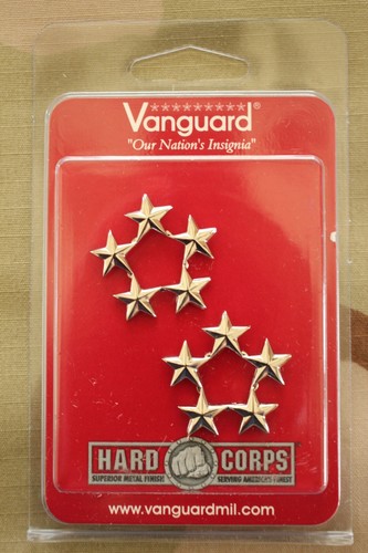 USN US NAVY O-11 FLEET ADMIRAL'S FADM SILVER SHIRT COLLAR RANK INSIGNIA ...