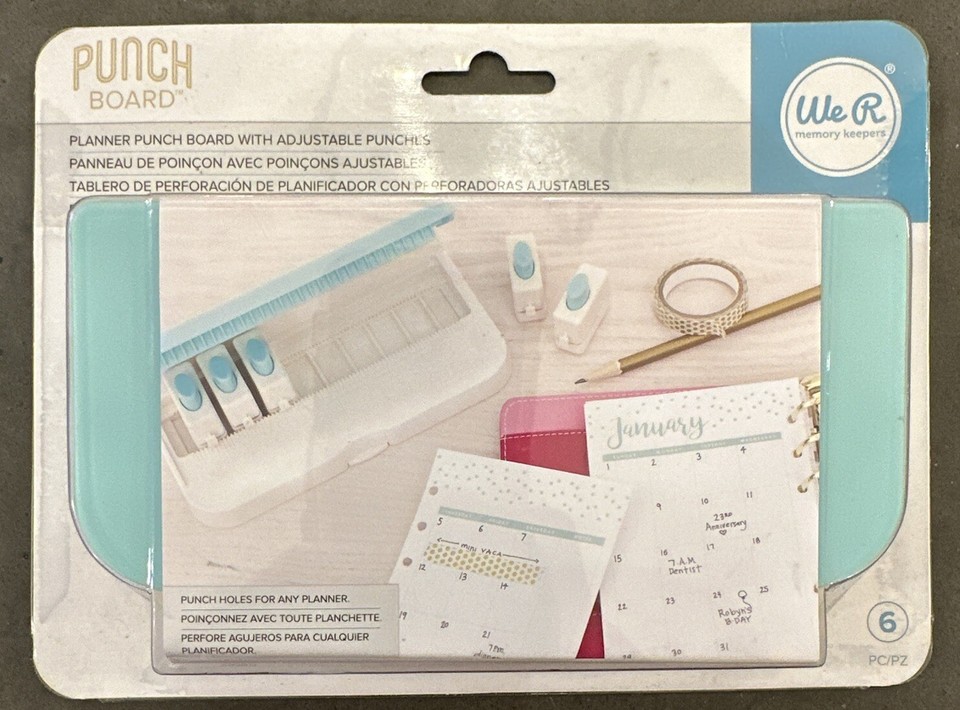 We R Memory Keepers American Paper Crafts Planner Punch Board 2 PIECE ...