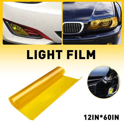 Gloss Golden Yellow Tint 3000K Headlight Fog Light Taillight Vinyl Film ...