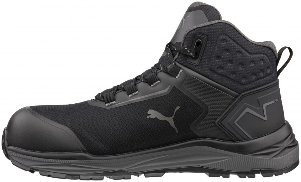 PUMA Safety Men's Fusion Mid Composite Toe Work Boot Black/Grey ...