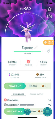 Pokemon TRADE - Espeon with Last Resort from 2019 Trade !! Guaranteed ...