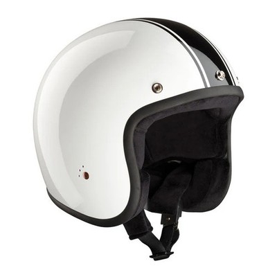 Bandit Jet Moto Motorcycle Motorbike Open Face Helmet Classic White ...