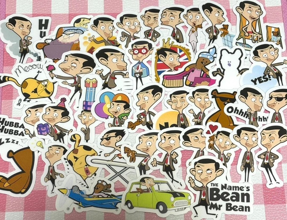 40 Sheets Mr. Bean Waterproof Stickers | eBay