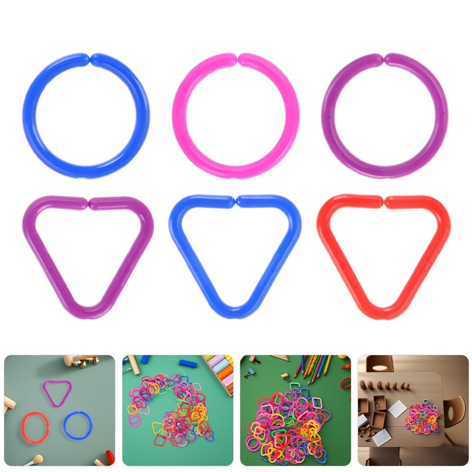 30 Pcs Learning Toys Toddler Geometric Linking Chains Plastic Links Kid ...