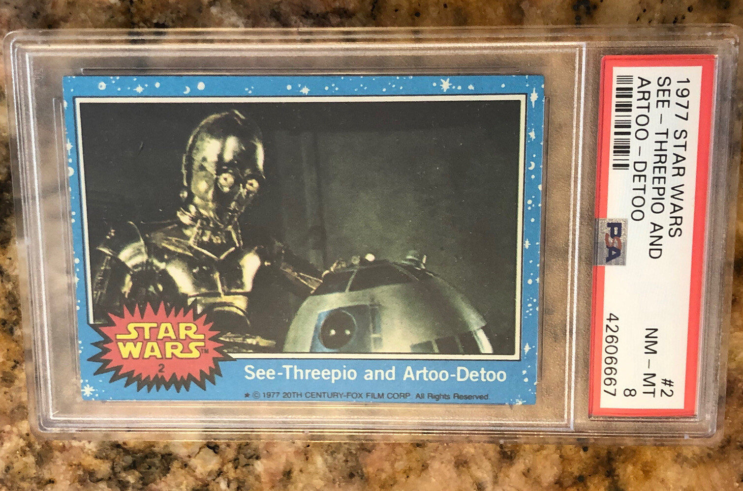 1977 TOPPS STAR WARS #2 SEE-THREEPIO AND ARTOO-DETOO - PSA 8 | eBay