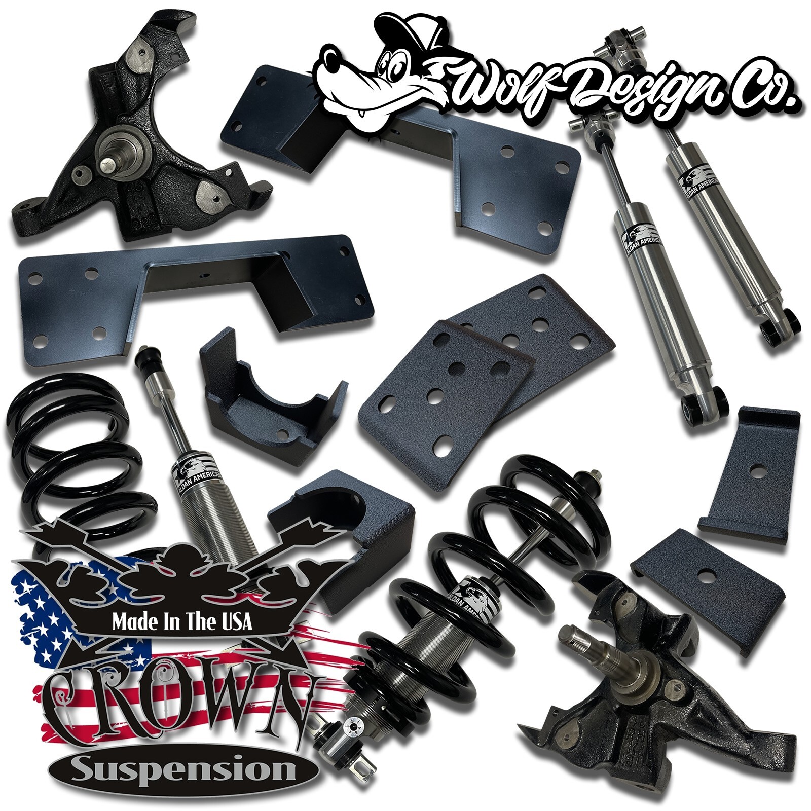 1988-1998 C1500 4/6 Lowering Coilover Kit Drop Spindles Flip & Coil ...