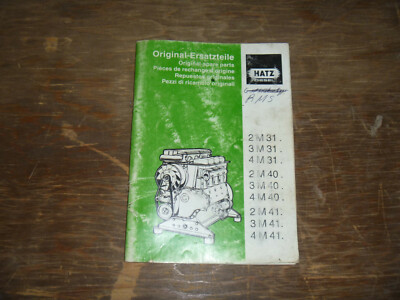 Hatz Diesel 4M40.18 2M41.10 3M41.10 4M41.10 Engines Parts Catalog ...