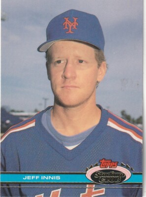 FREE SHIPPING-MINT-1991 Topps Stadium Club Jeff Innis #547 METS +BONUS ...