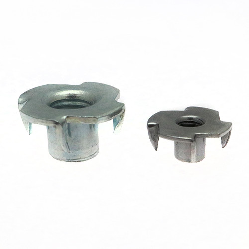 Pack of 25 Metal T-Nut Fixings, Threaded Pronged Inserts For Wood ...