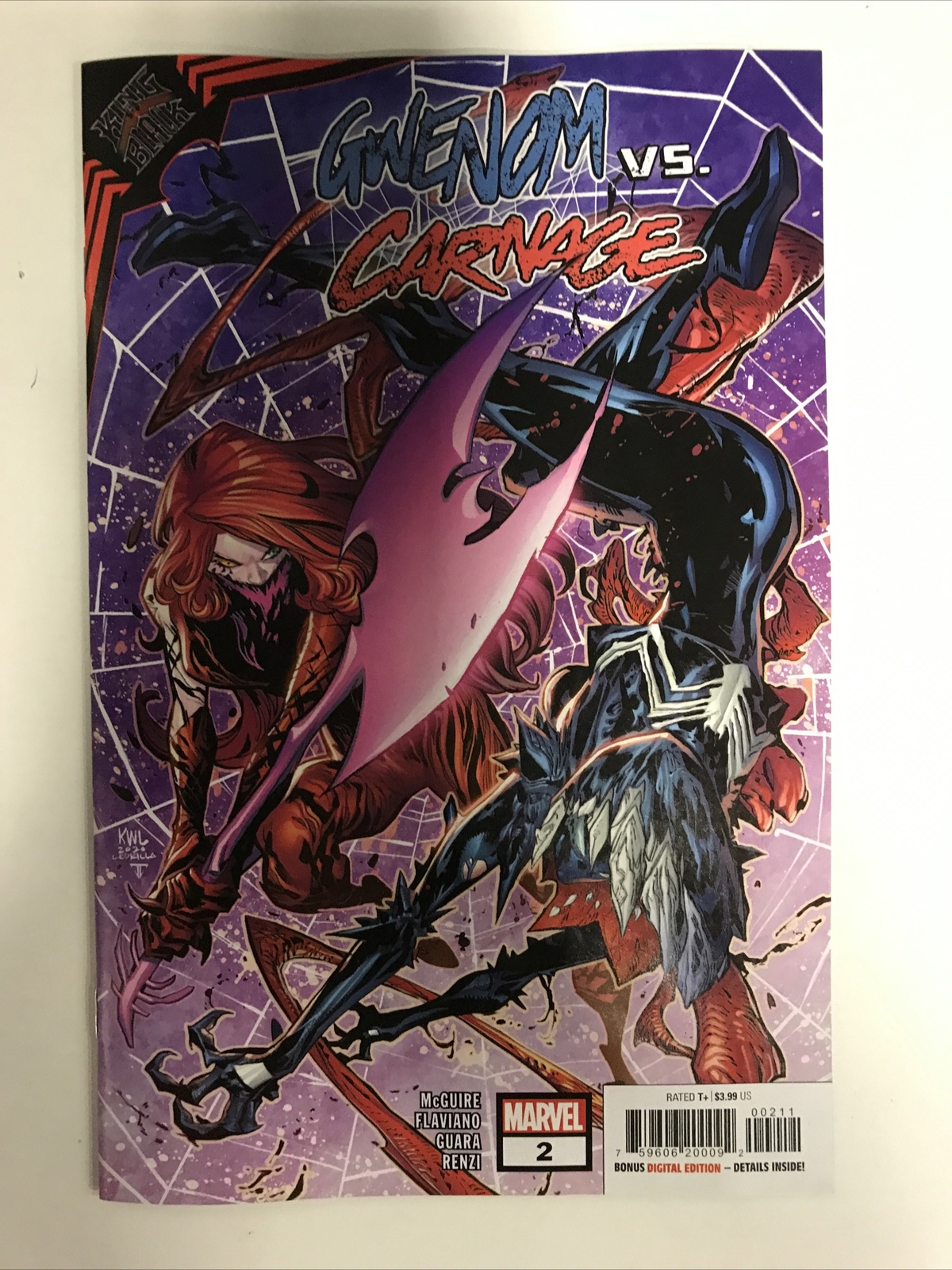 KING IN BLACK GWENOM VS CARNAGE #2 SET OF 3 COVERS A B + 1:10 FLAVIANO ...