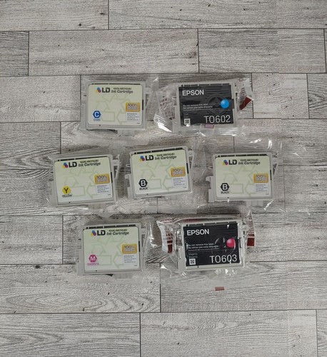 Printer Ink Lot Genuine Epson & LD T0601 - T0604 10343856660| eBay